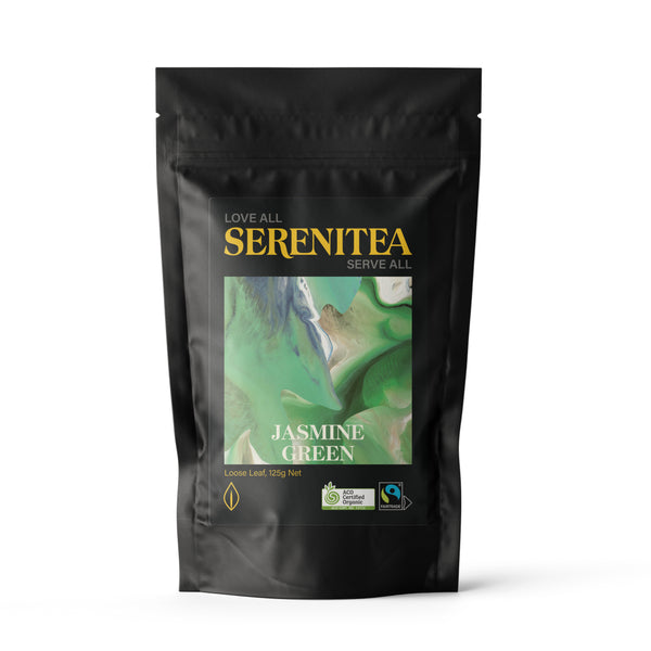 SereniTea Jasmine Green Loose Leaf Tea - Coffico Coffee